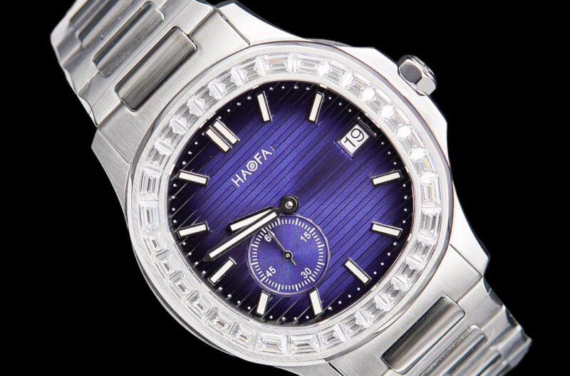 Haofa 2290 Blue Micro-Rotor Stainless Steel Automatic - HOBIJAM Indonesia