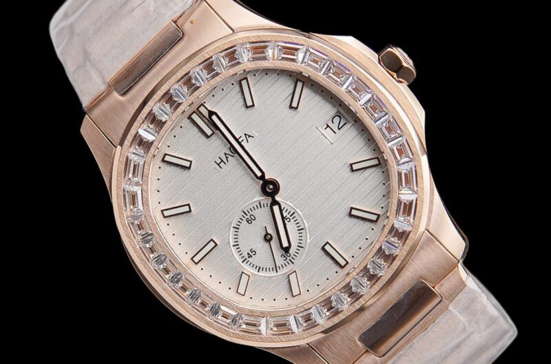 Haofa 2290 White Micro Rotor Diamond Bezel Automatic - HOBIJAM Indonesia