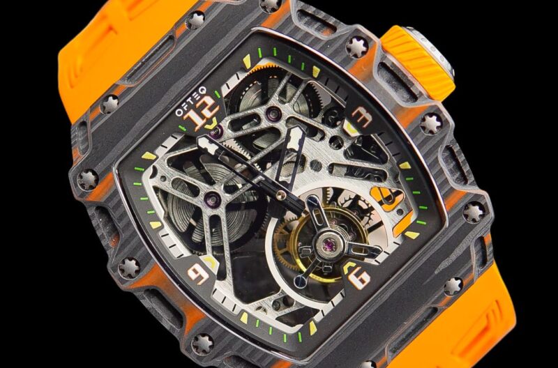 Ofteq FQ 11 Tourbillon Orange "Lava" Carbon - HOBIJAM Indonesia